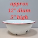 Vintage Antique Enamelware Basin With Red Trim. Measurements in Pics - Etsy