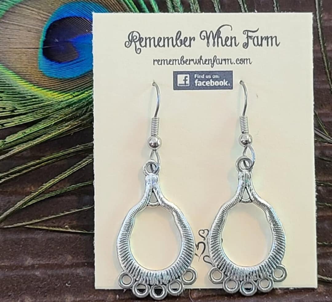 Silver Vintage Style Earrings Fish Hook Dangle Style - Etsy