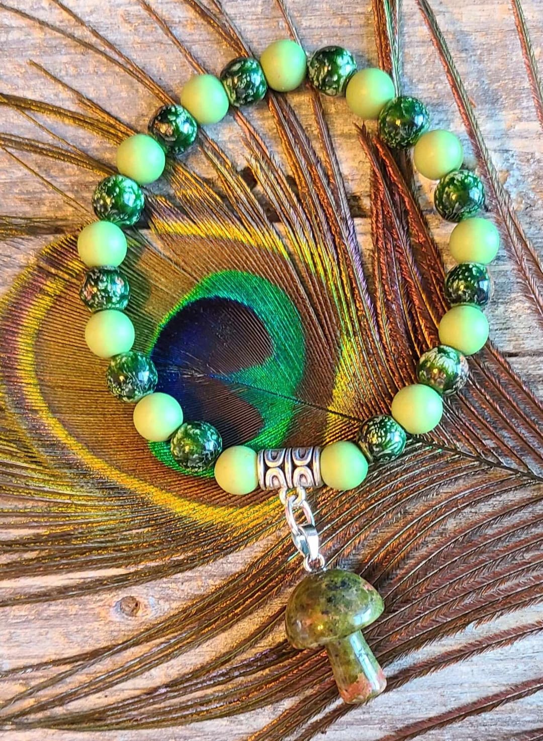 Mushroom Charm Bracelet - Etsy