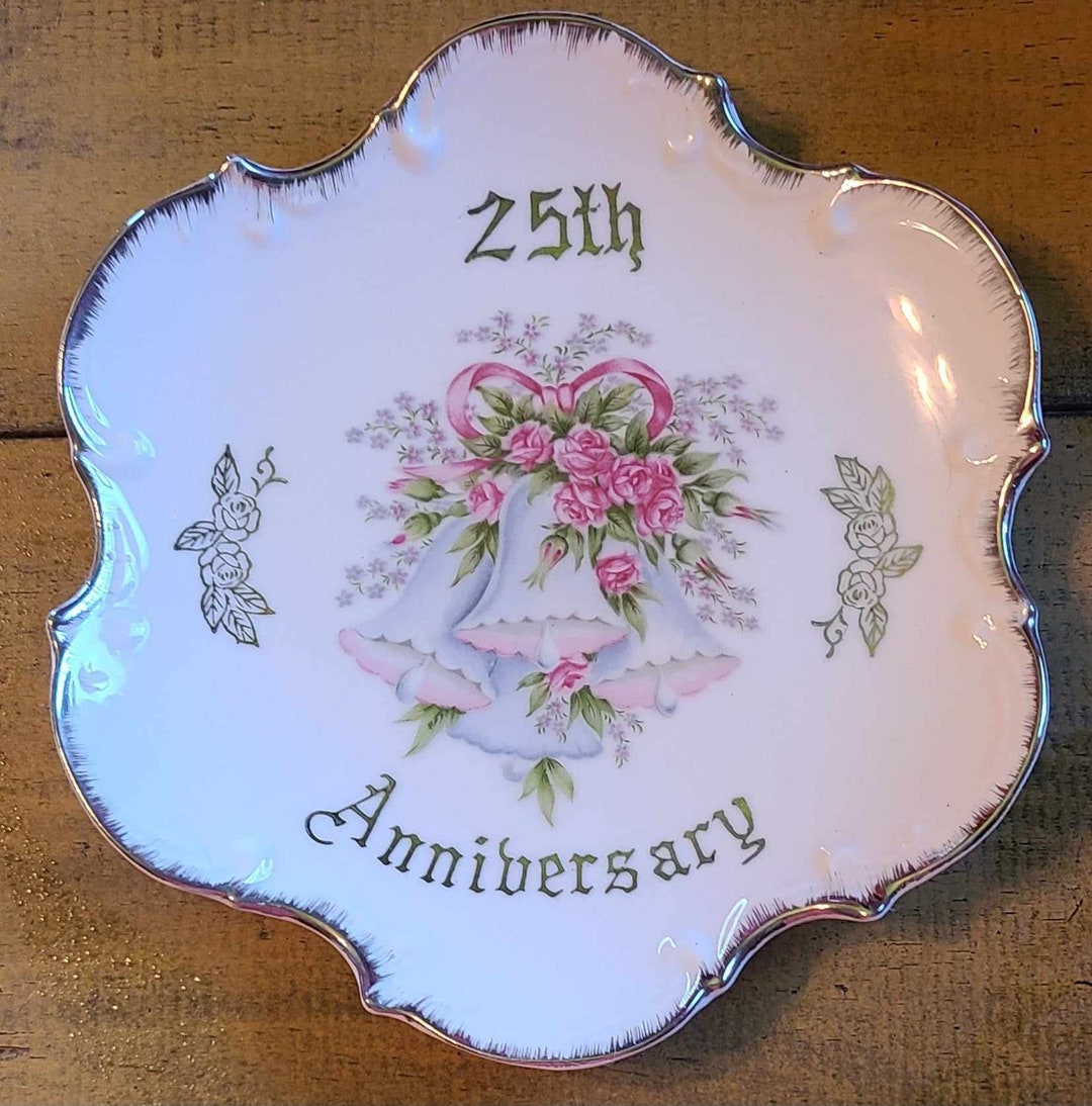 Antique Vintage 25th Anniversary China Plate 8" - Etsy