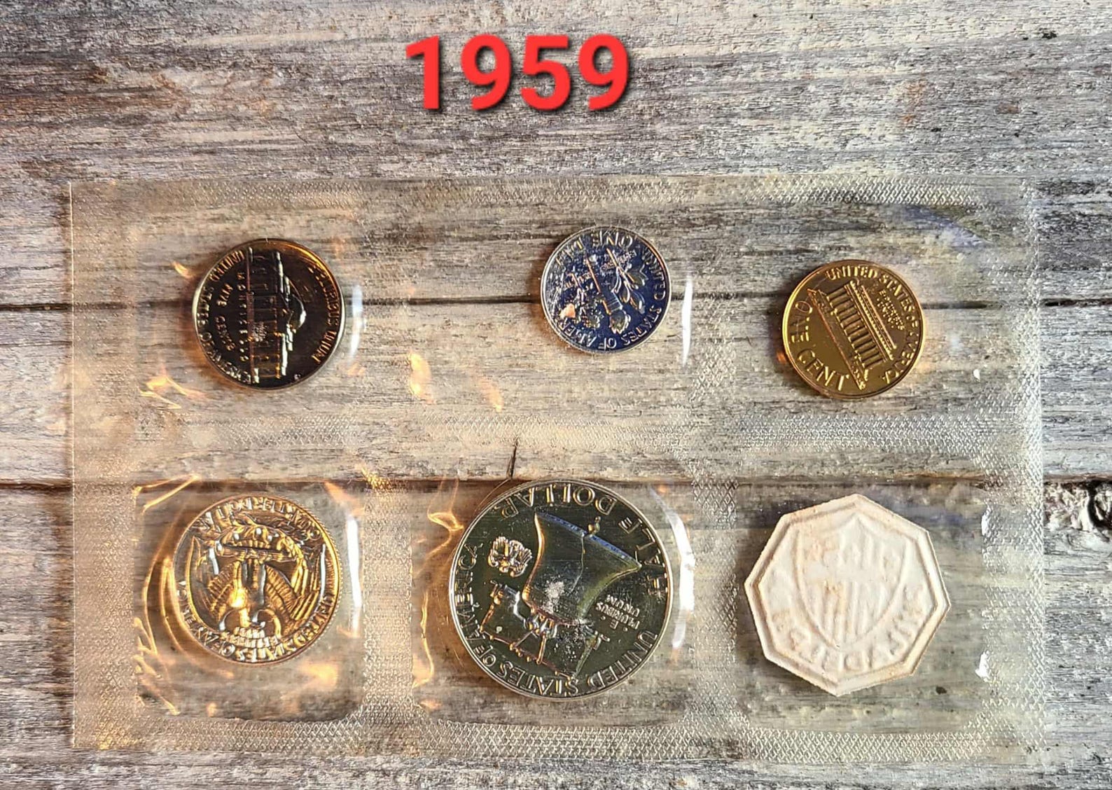 Vintage 1959 Proof Set Philadelphia Mint United States Treasury Dept ...