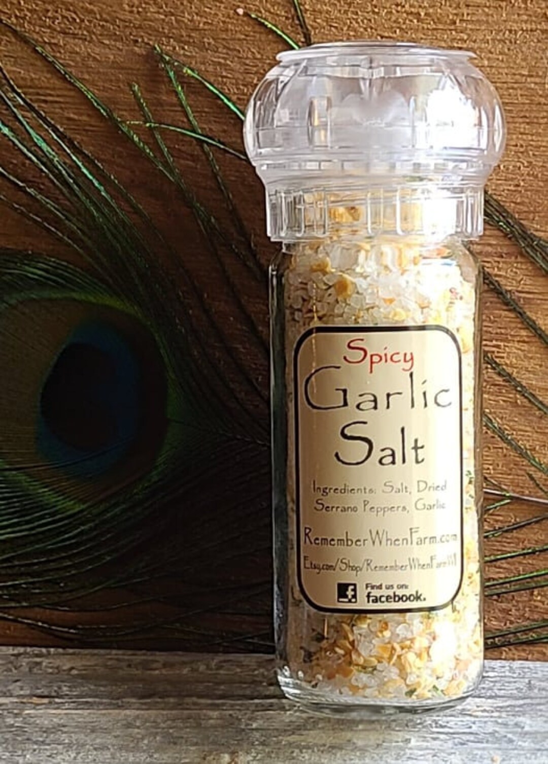 Spicy Garlic Sea Salt - Grinder - Etsy