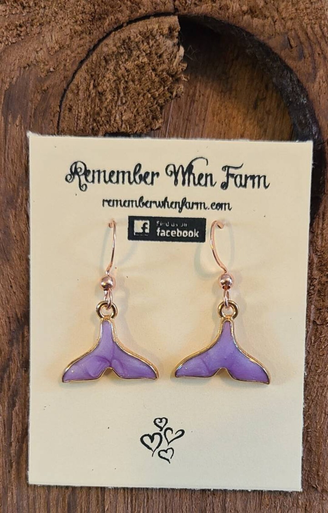 Purple Mermaid Gold Earrings Fish Hook Dangle Style - Etsy