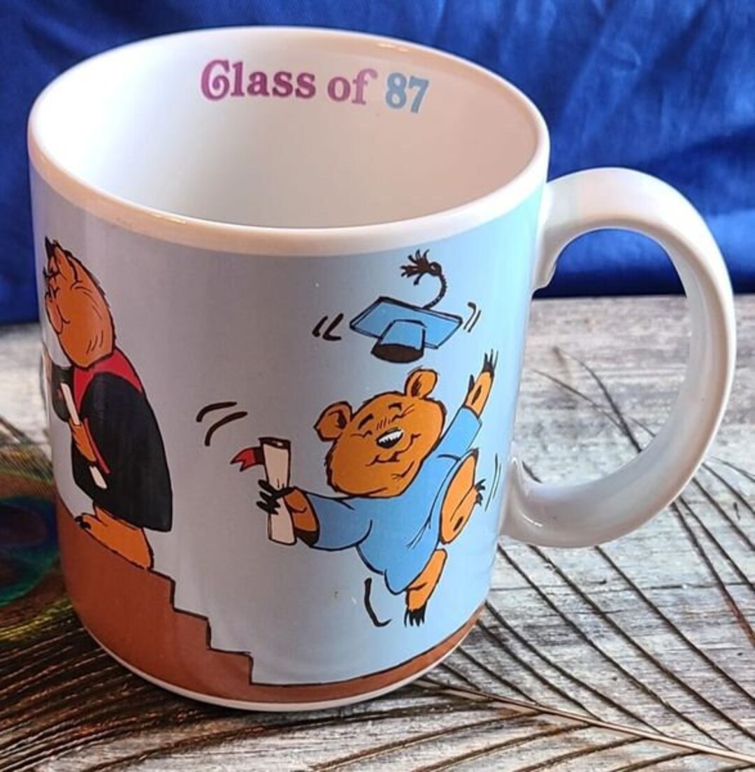 Vintage Class of 87 Enesco Mug With Bears - Etsy