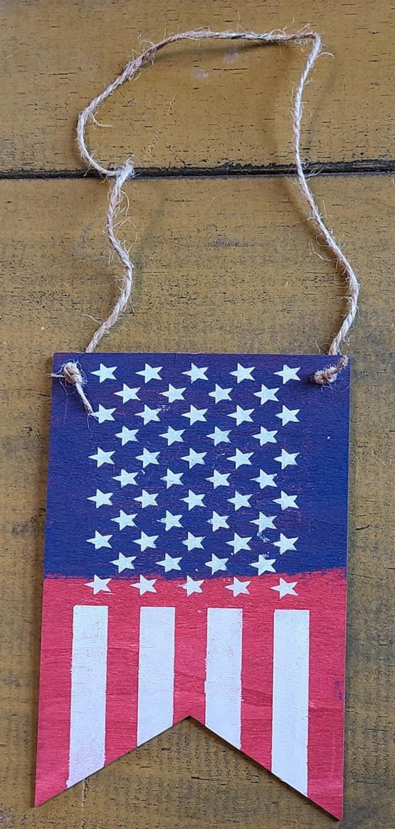 Approx 3x4 Hanging Banner Wood Sign U.S. Flag Patriotic - Etsy