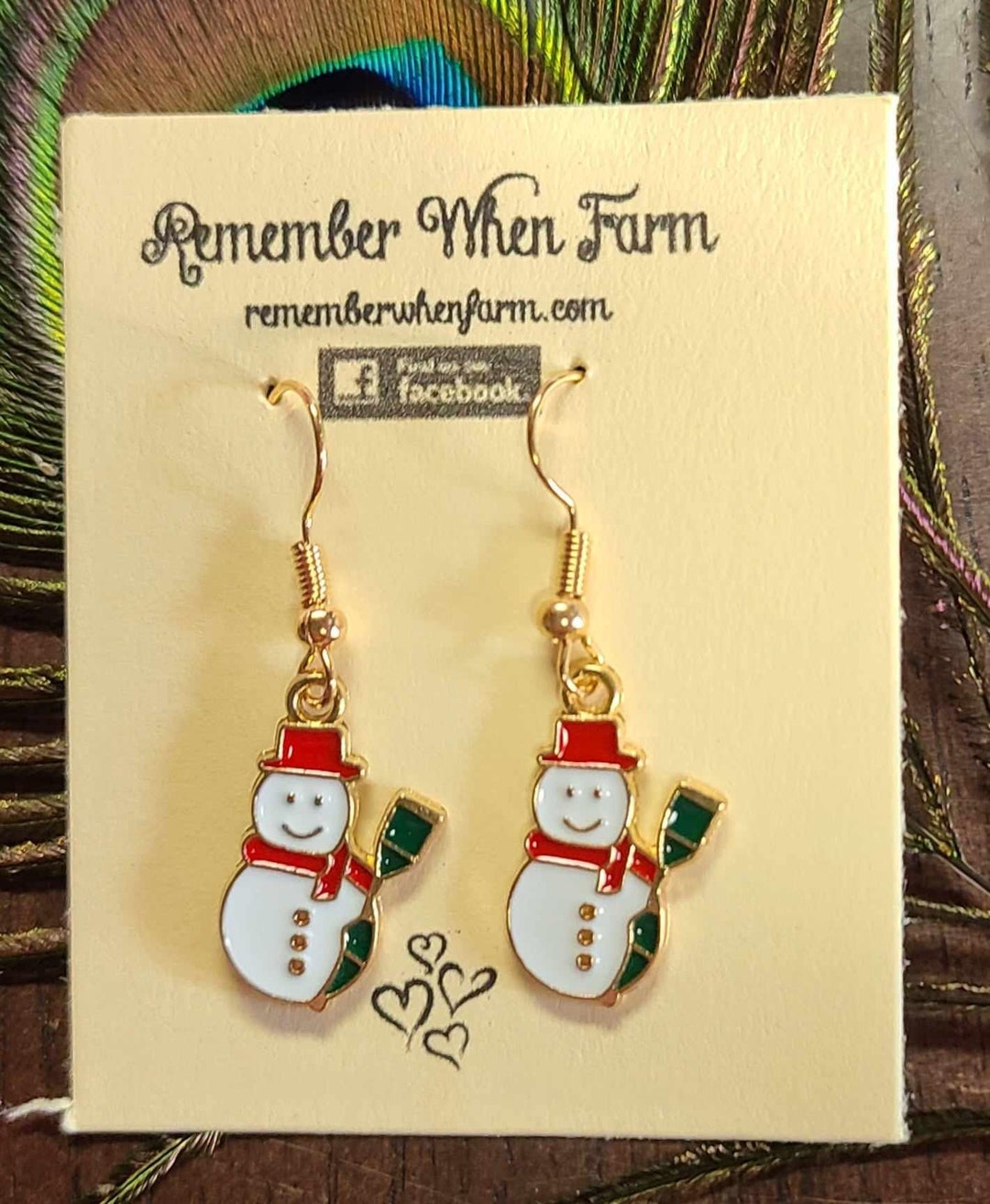 Winter Snowman Dangle Earrings Snow Man - Etsy
