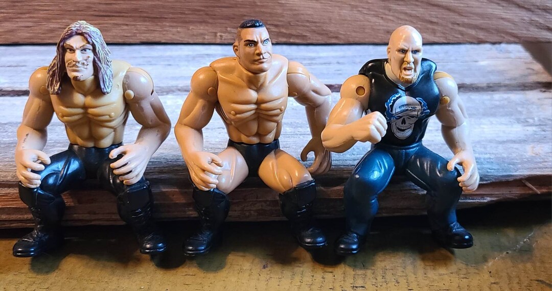 Set of 3 Vintage Toy Wrestling Figures - Etsy