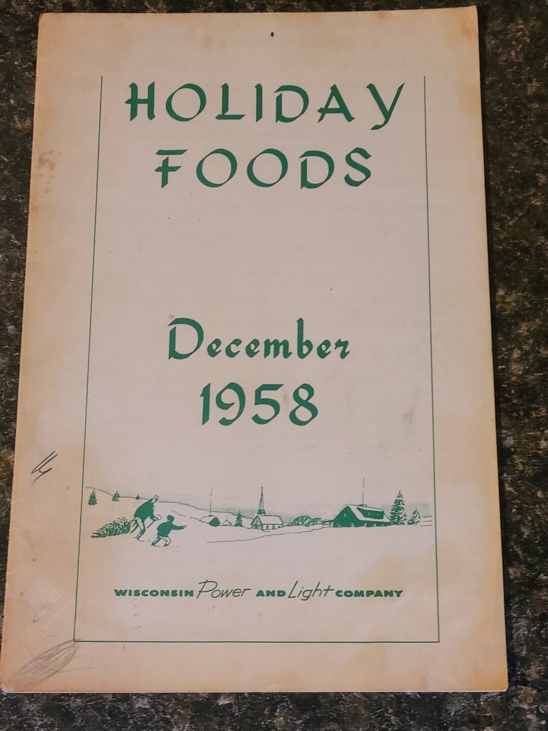December 1958 Holiday Foods Wisconsin Power and Light Company Recipe ...