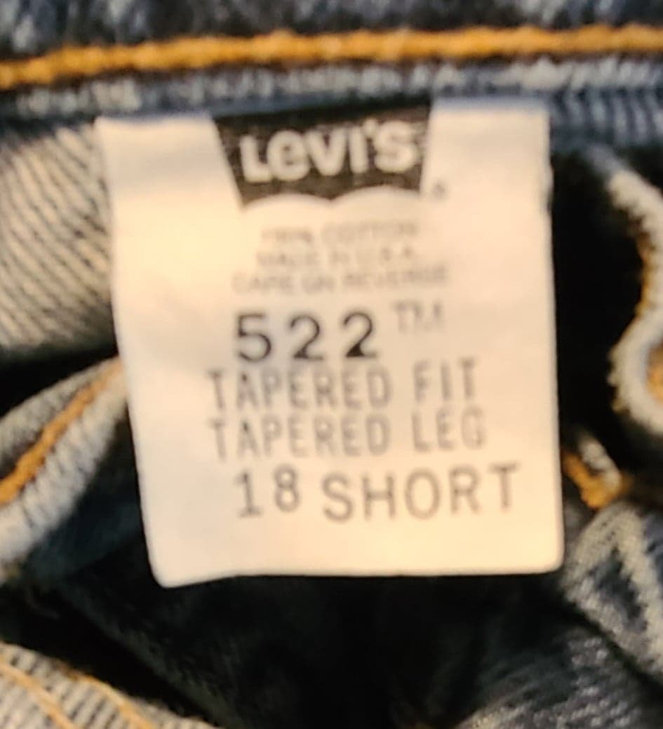Vintage 522 Levi Jeans Tapered Fit Tapered Leg With Red Tag Size 18 ...
