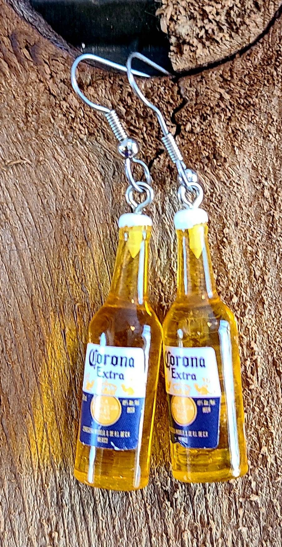 Beer Bottle Earrings Fish Hook Dangle Style Silver - Etsy