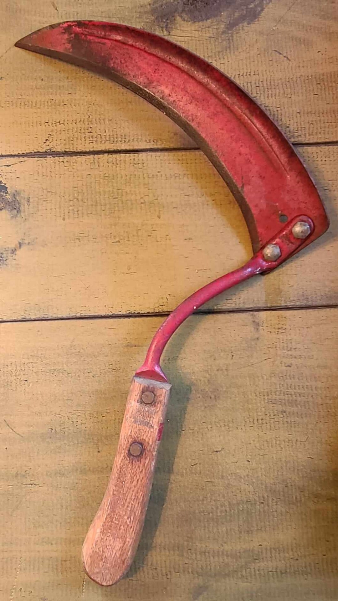 Vintage Antique Hand Sickle Scythe With RED Blade Approx 17" - Etsy