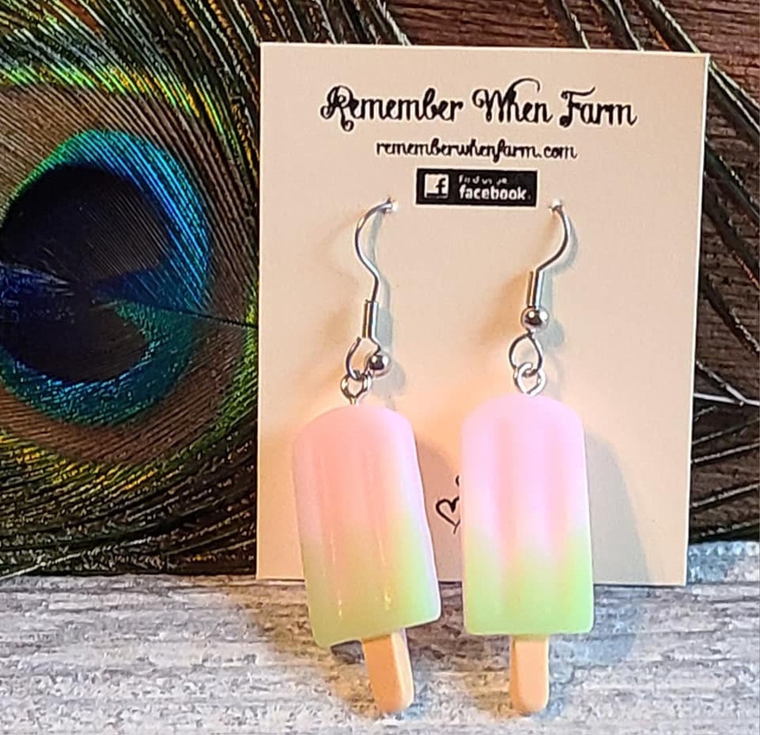 Popsicle Earrings Fish Hook Dangle Style - Etsy