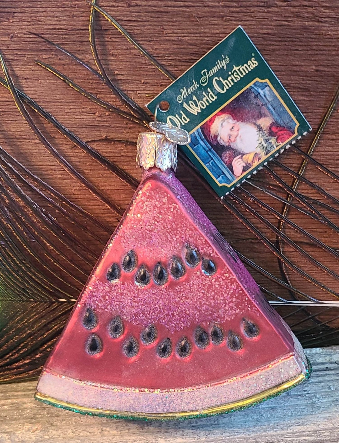 Vintage Watermelon Merck Family's Old World Christmas Ornament With Tag - Etsy