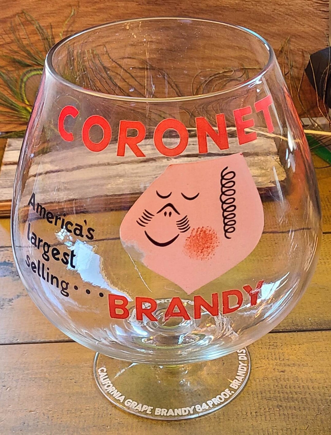 Vintage Coronet Brandy HUGE Glass Snifter - Paul Rand - Etsy