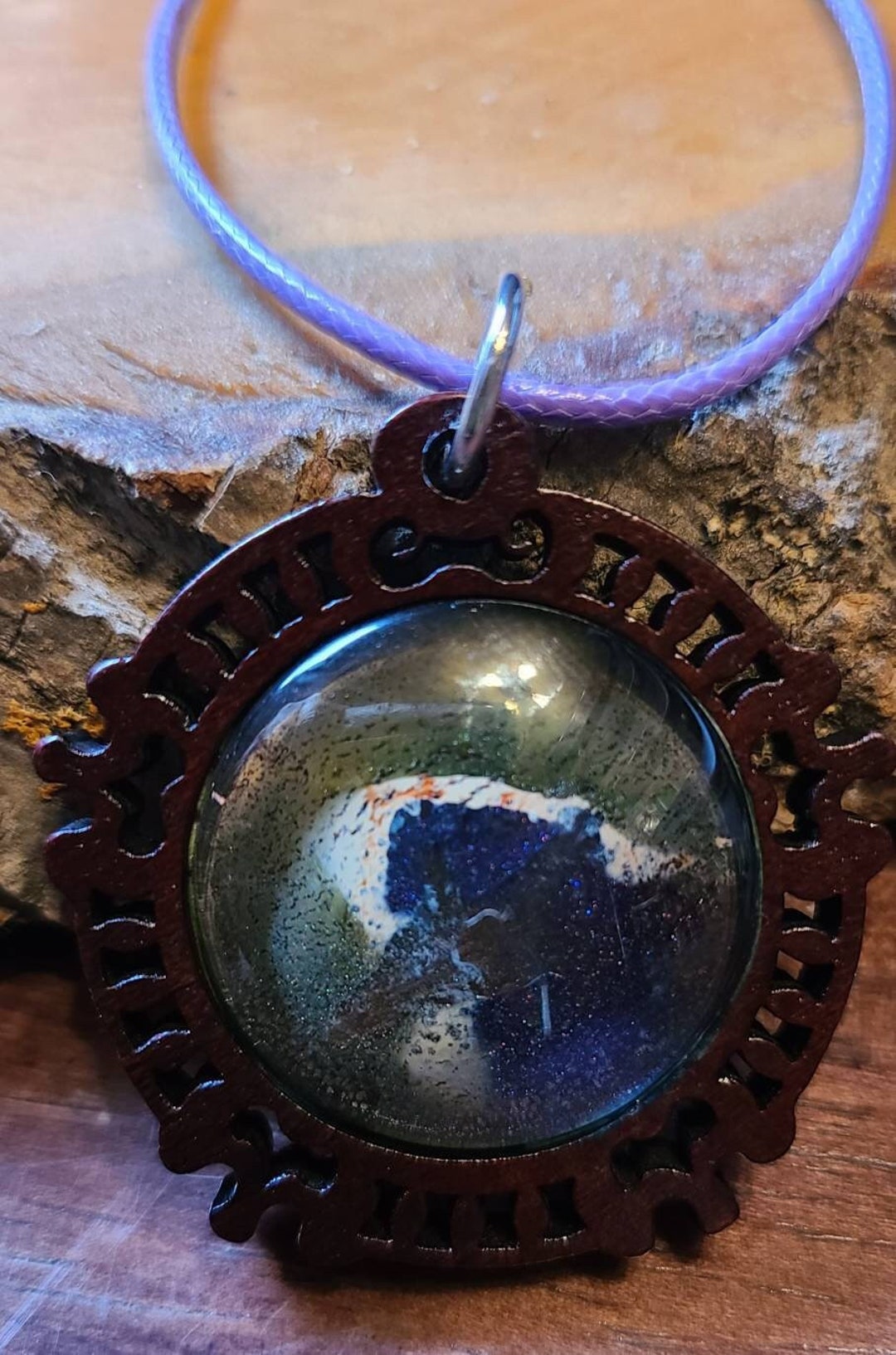 Chakra Wood Necklace 20" Choker Boho - Etsy