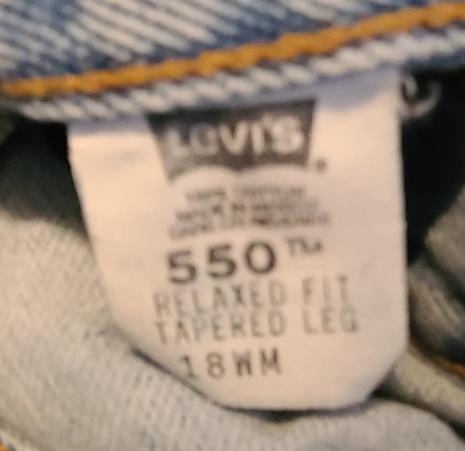 Vintage 550 Levi Jeans Relaxed Fit Tapered With Red Tag Size 18 WM - Etsy