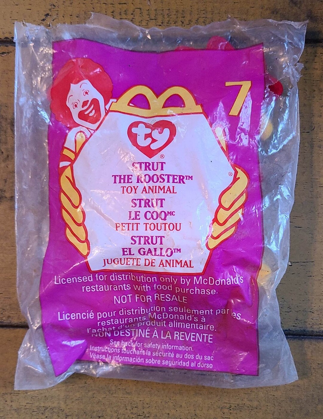 Vintage Strut the Rooster Mcdonalds Happy Meal Toy Ty Beanie Baby NIB ...