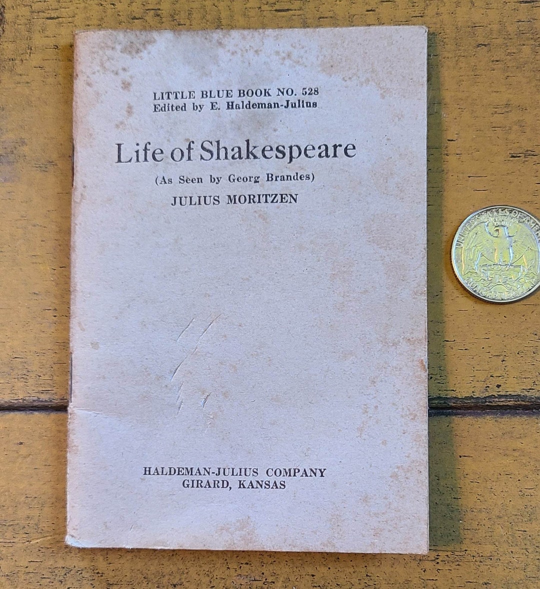 Vintage Antique Little Blue Book Number 528 Life of Shakespeare ...