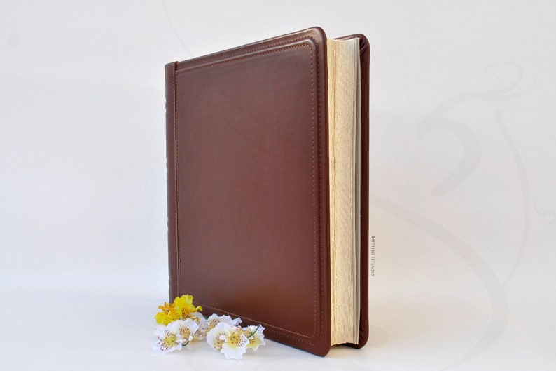 Personalized Extra Large Wedding Leather Scrapbook 14,96 X 14,96 Square ...