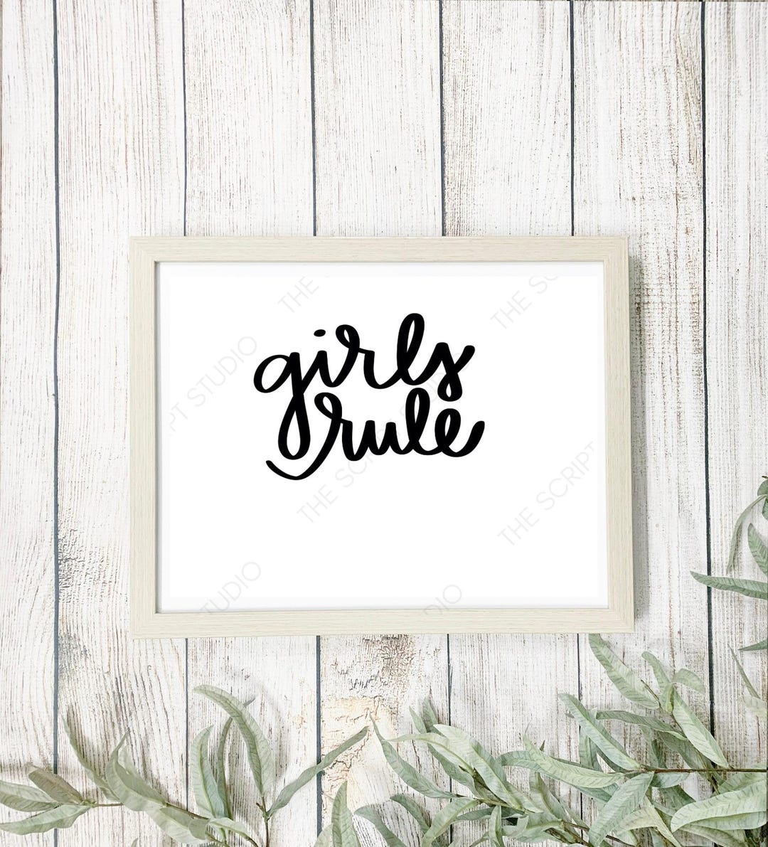 Girls Rule Printable, Girls Rule Sign, Girls Rule Print, Girls Rule Art ...