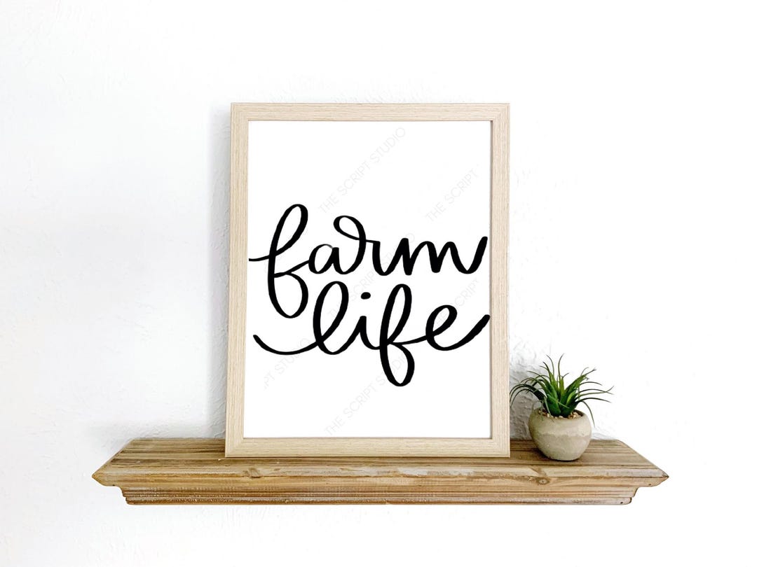 Farm Life Printable, Farm Life Sign, Farm Life Print, Farm Life Art ...