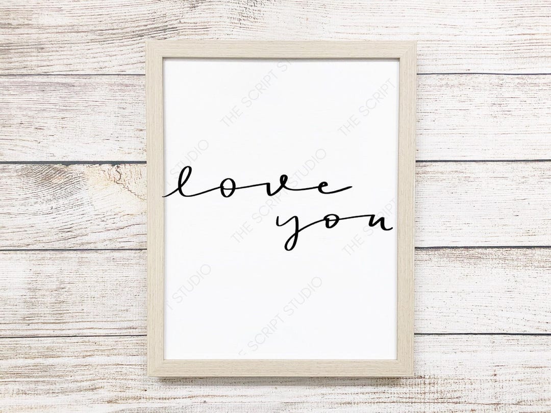Love You Printable, Love You Sign, Love You Print, Nursery Print ...
