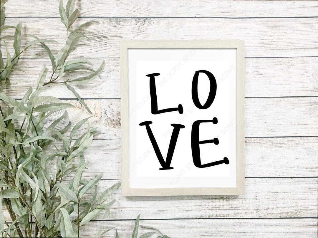 Love Printable, Love Sign, Love Print, Love Art, Love Digital Print ...