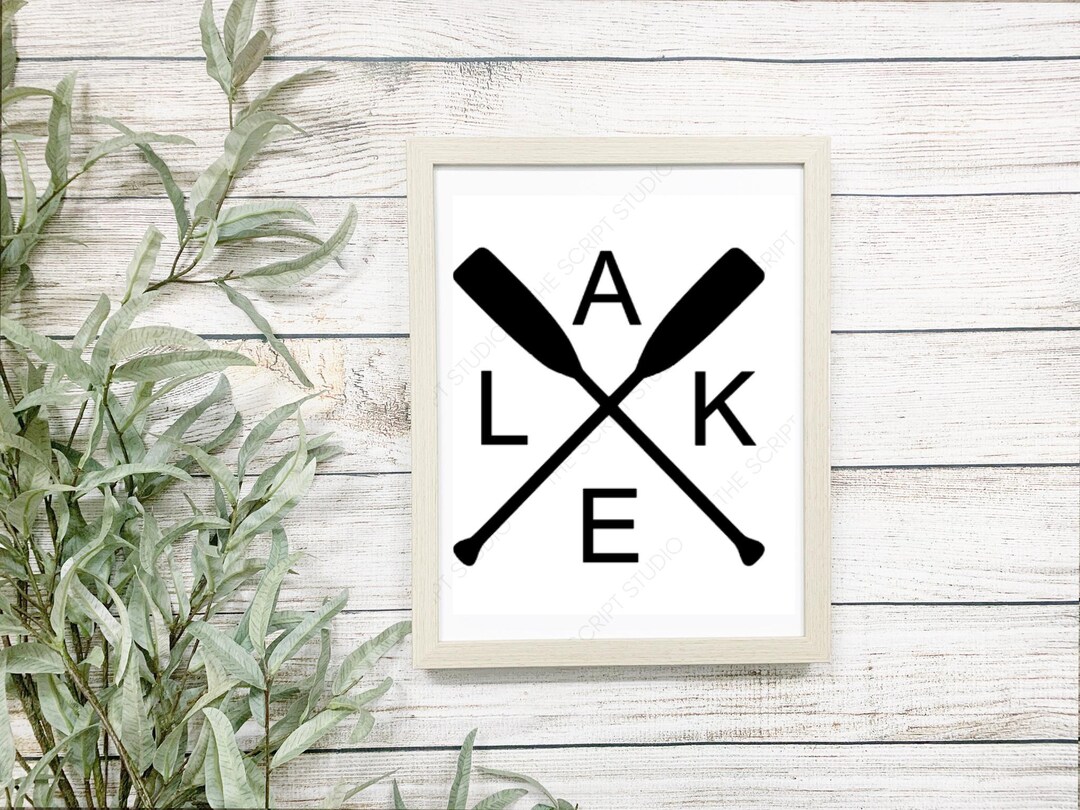 Lake Printable, Lake Sign, Lake Print, Lake Art, Digital Print, Lake ...