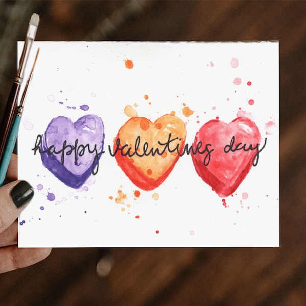 Handpainted Card - Etsy