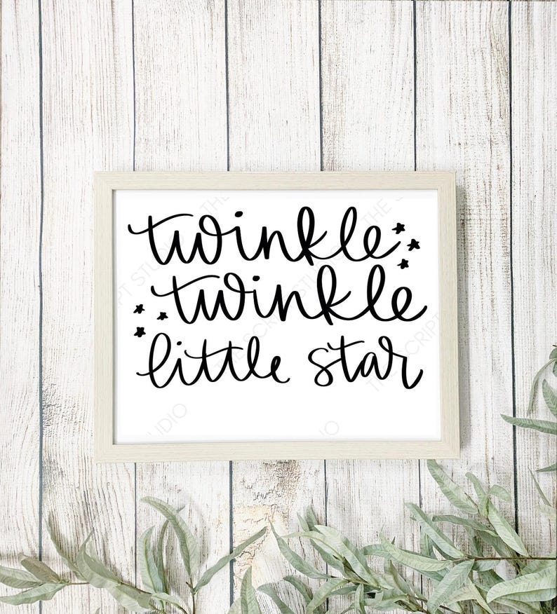 Twinkle Twinkle Little Star Printable, Twinkle Twinkle Little Star Sign ...