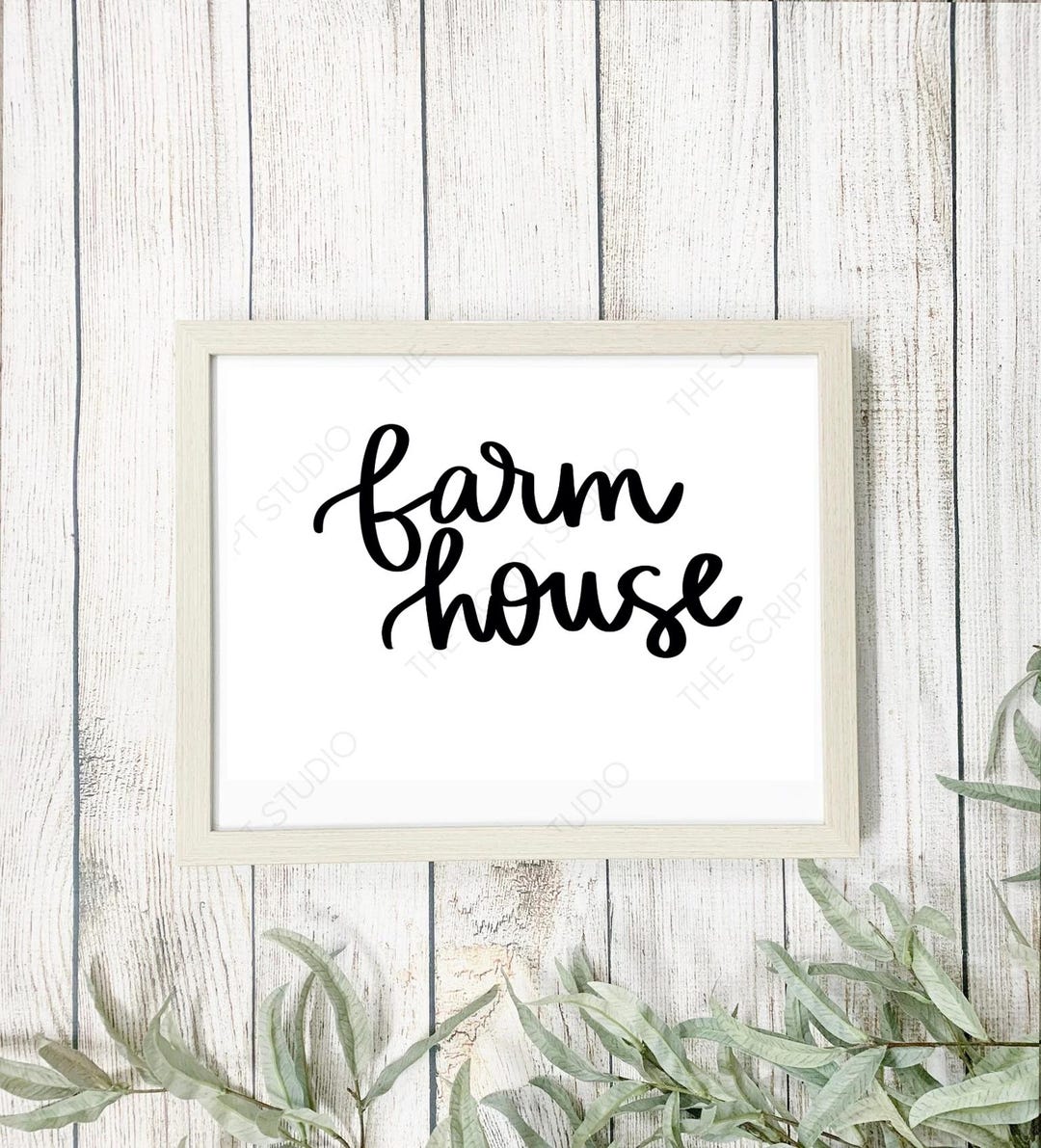 Farm House Printable, Farm House Sign, Farm House Print, Farm House Art ...