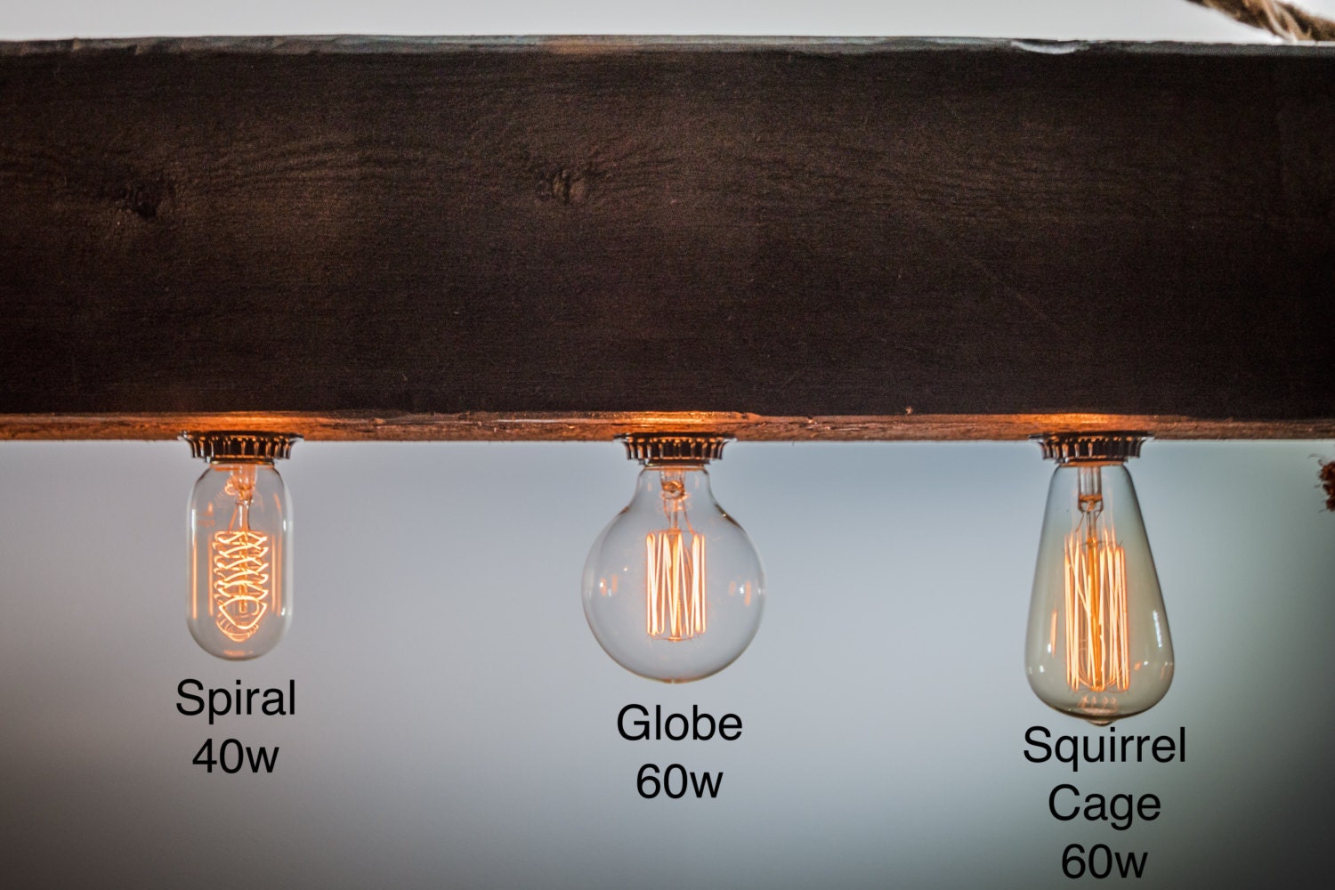 4 Ft Rustic Beam Edison Bulb Chandelier With Vintage Barn - Etsy