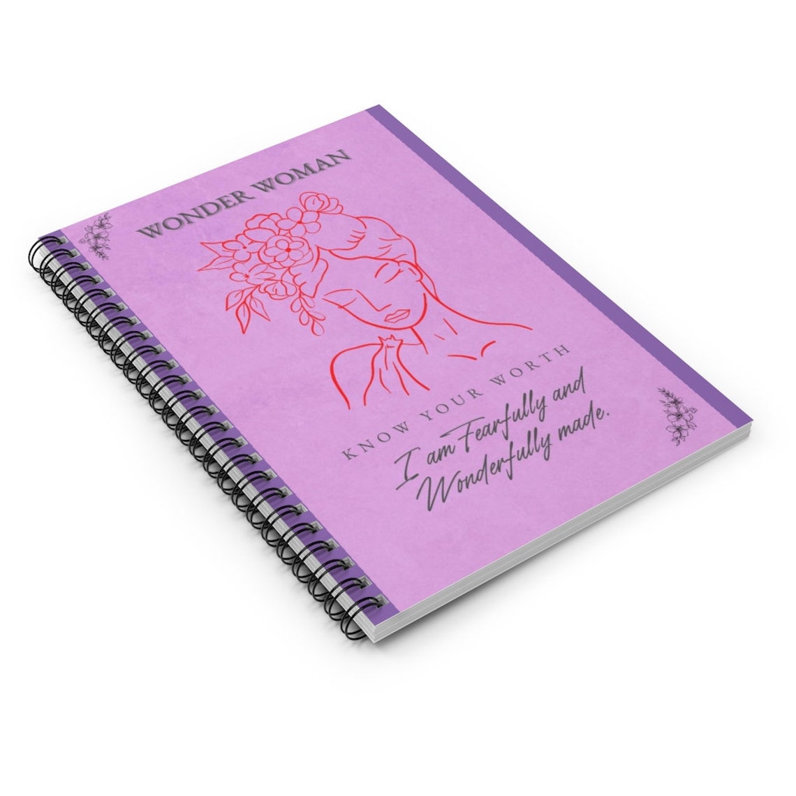 Inspirational-i Am Wonder Woman Fearfully and Wonderfully Made-spiral ...