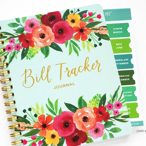Bill Tracker Journal Personal Planner Budget Book Gift for - Etsy