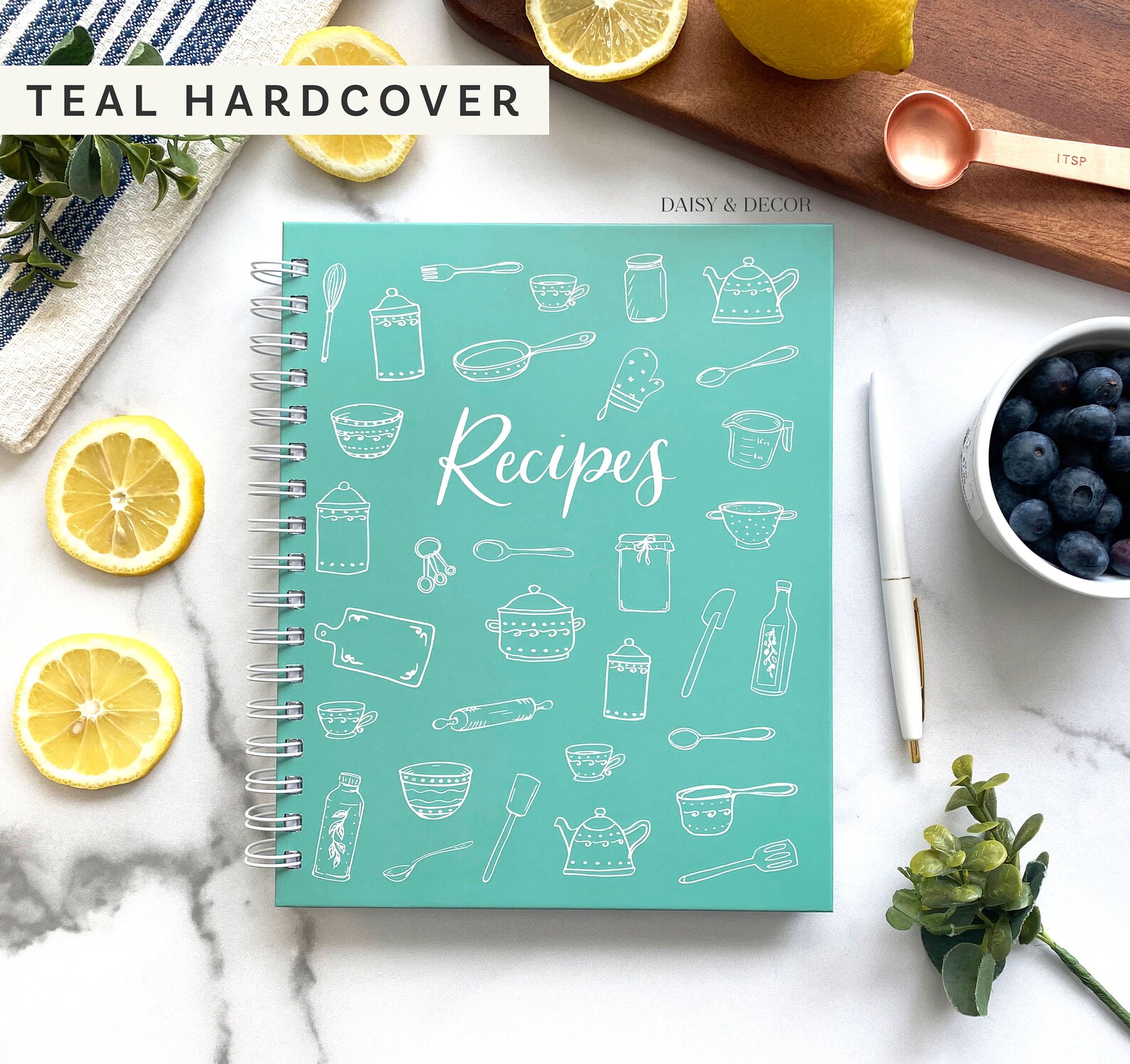 Blank Recipe Notebook Large Recipe Book Kitchen Utensils - Etsy
