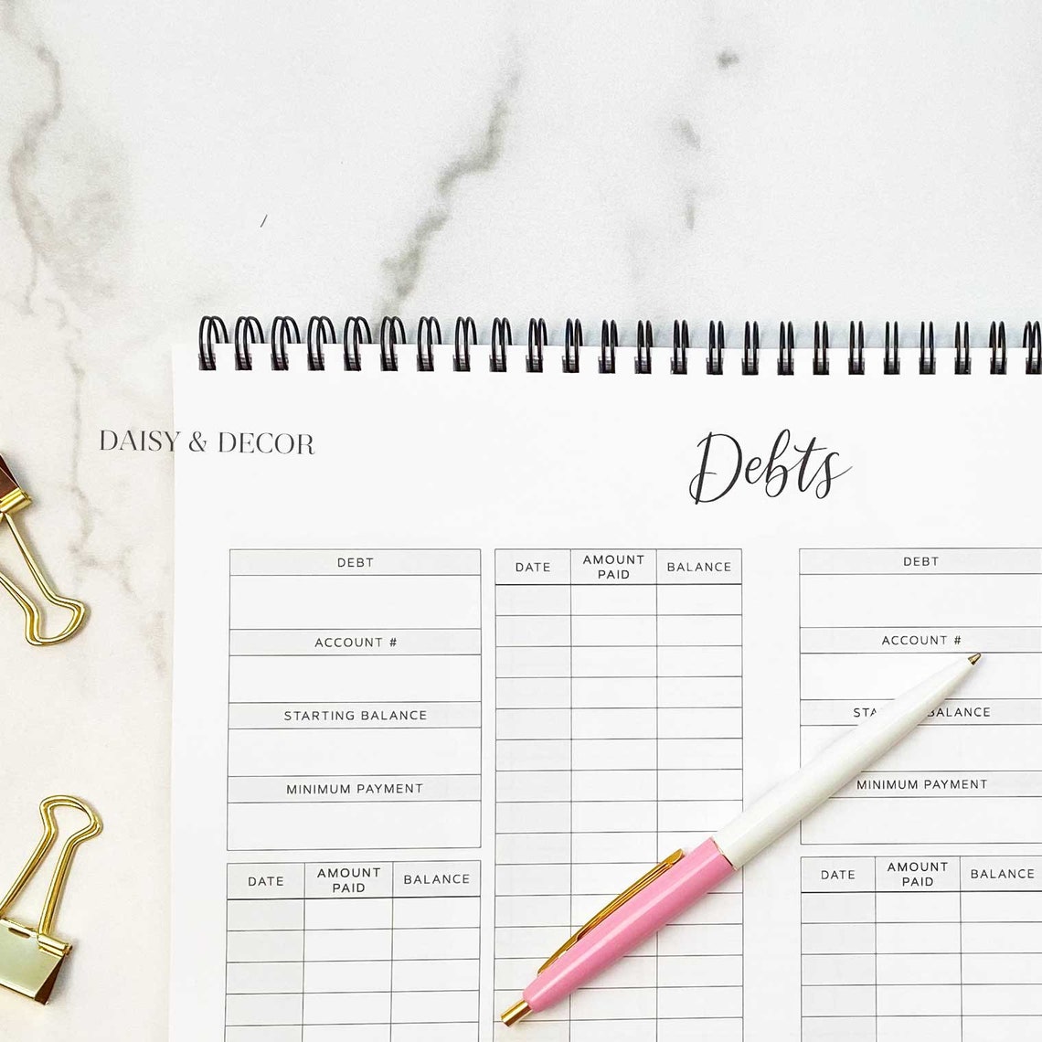 Budget Planner 12 Month Undated Planner Budget Journal - Etsy