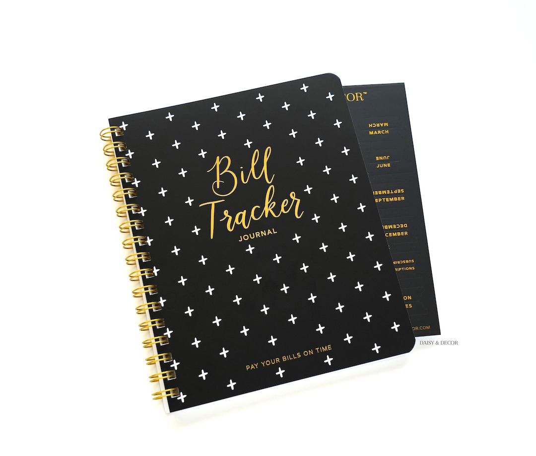 Bill Tracker Wire Journal With Tabs, Personal Planner, Budget Book ...