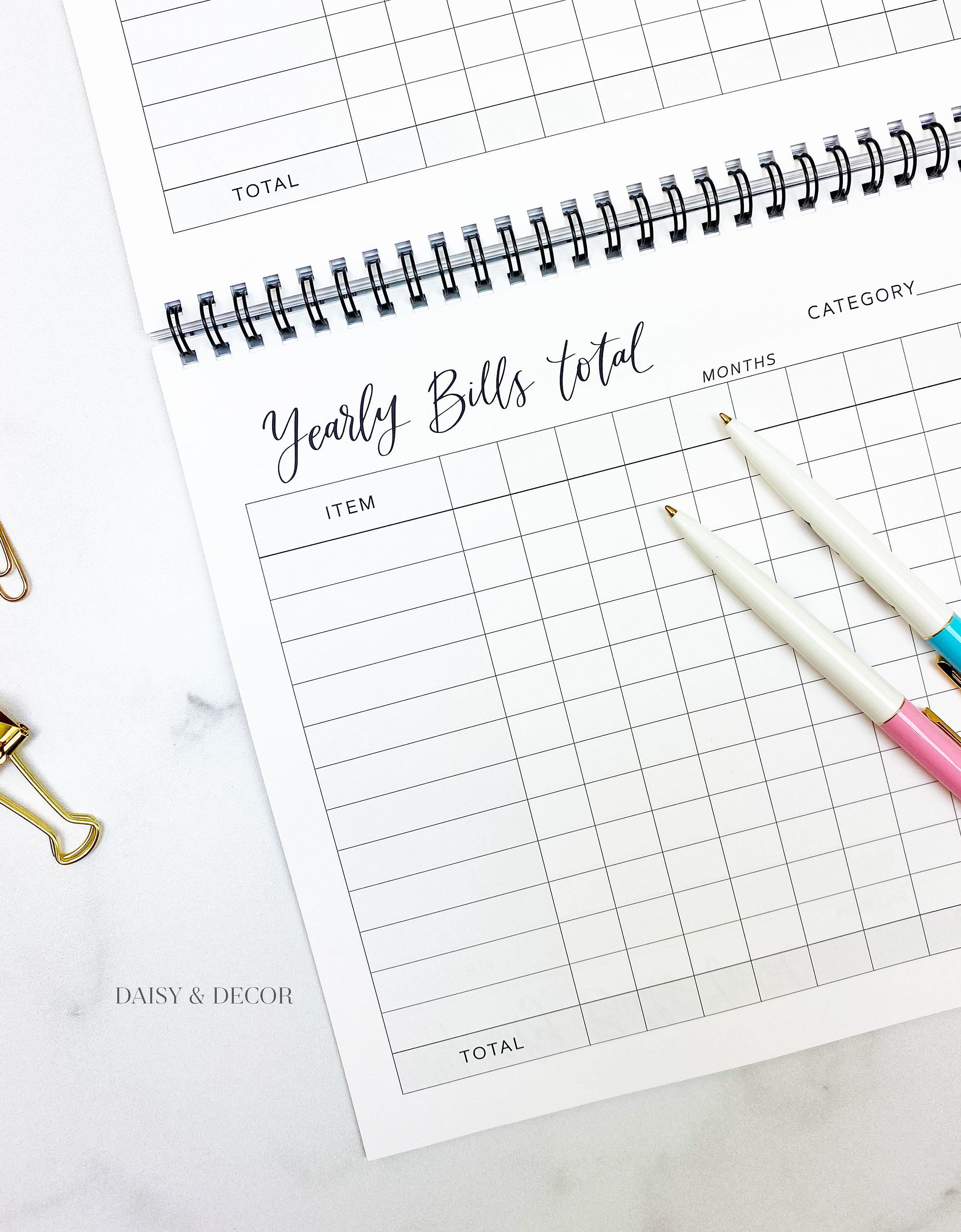 Bill Tracker Journal Pay Bills on Time Bill Tracker™ Journal - Etsy