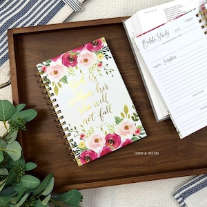 Hardcover Guided Bible Study Journal, God is Within Her, Prayer Journal ...