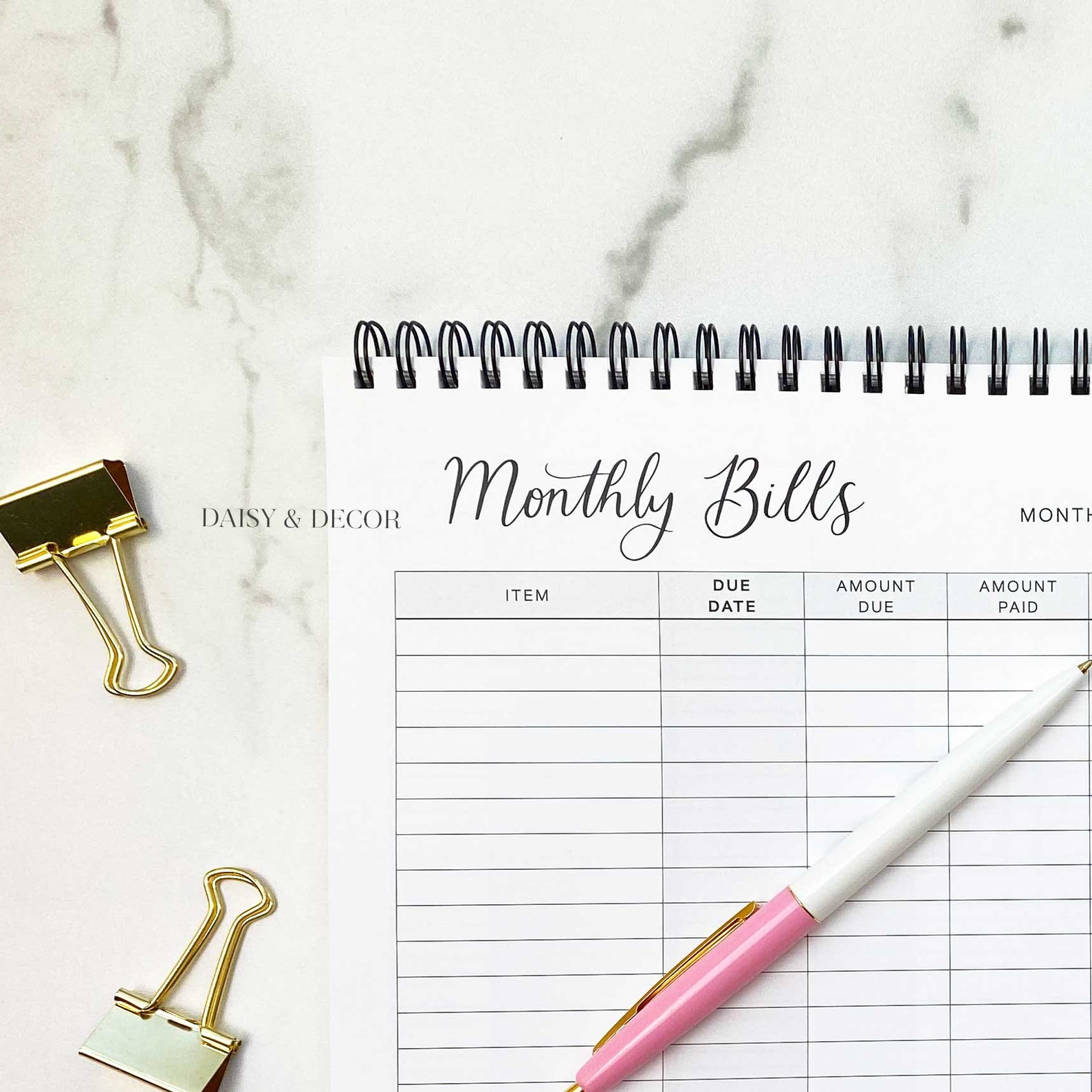 Budget Planner, 12 Month Undated Planner, Budget Journal, Budget Book ...