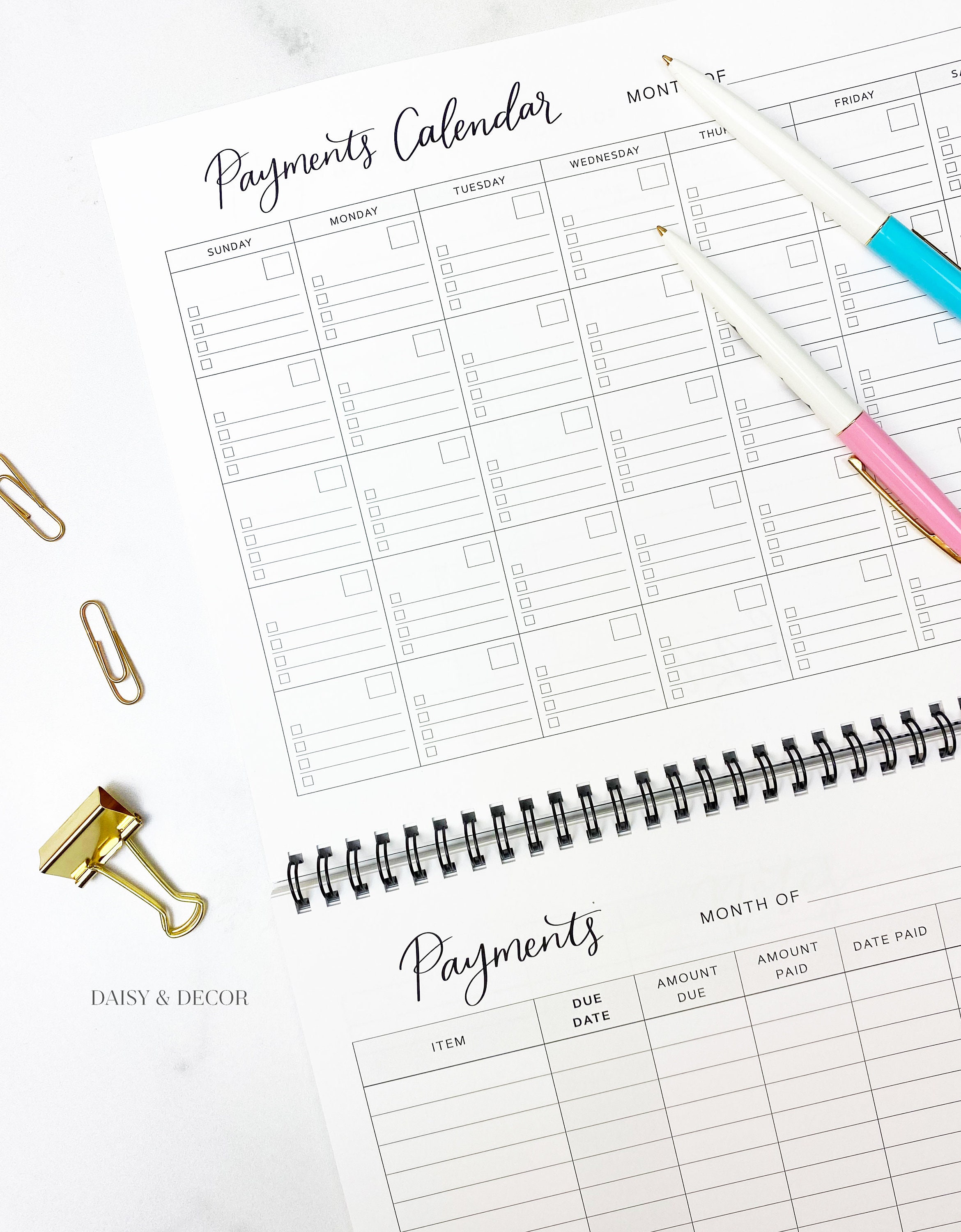 Bill Tracker Journal Pay Bills on Time Bill Tracker™ Journal - Etsy