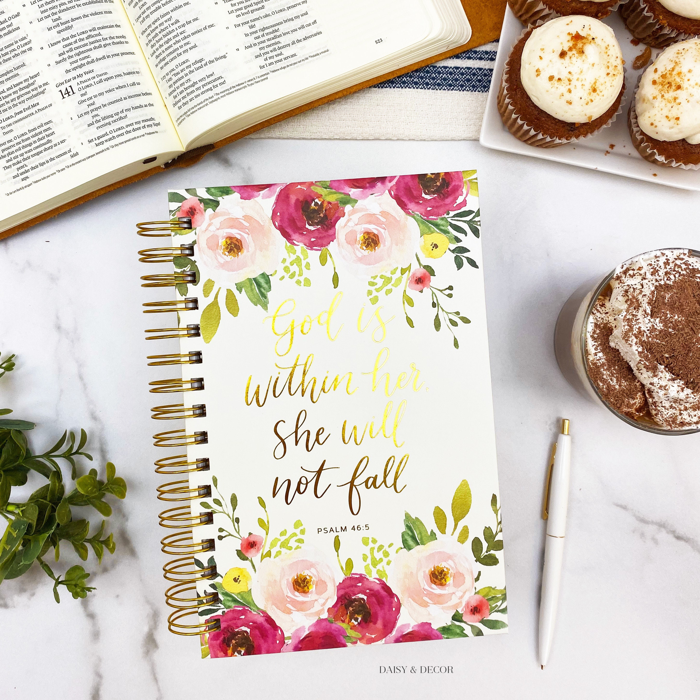 Hardcover Guided Bible Study Journal God is Within Her | Etsy