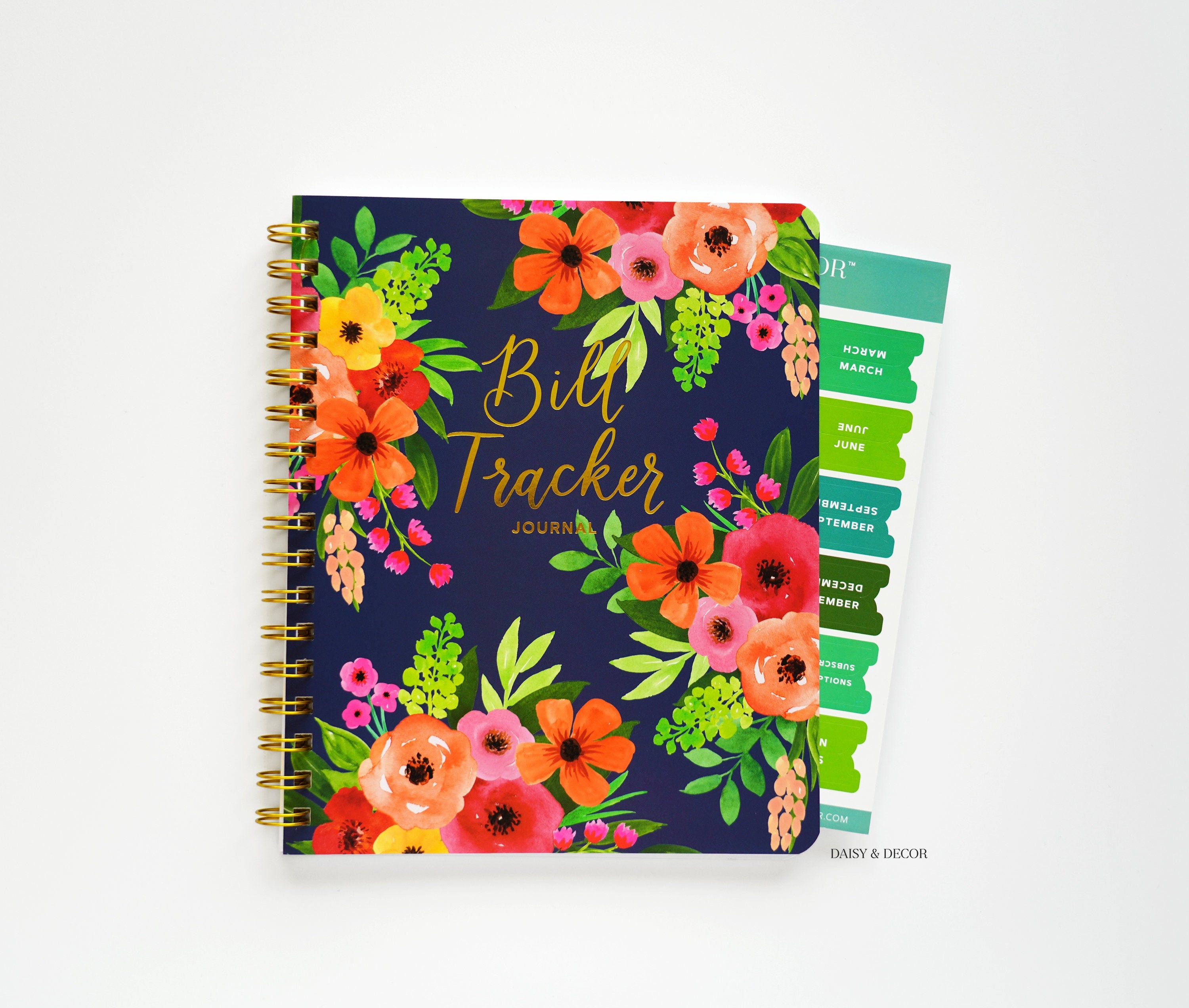 Bill Tracker Wire Journal With Tabs, Personal Planner, Budget Book ...