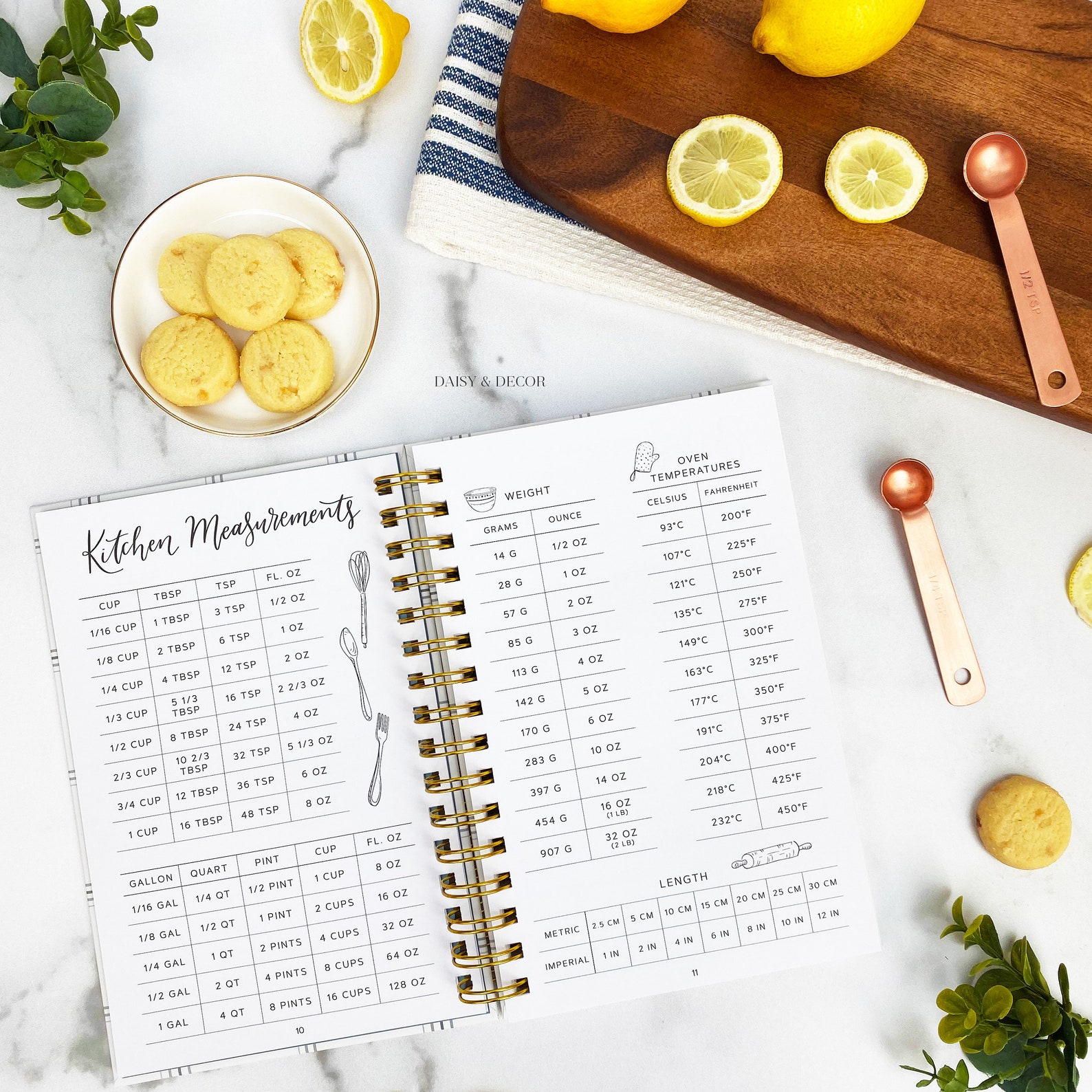 Hardcover Recipe Book, Floral Kitchen Recipe Journal Cookbook, Gift for ...