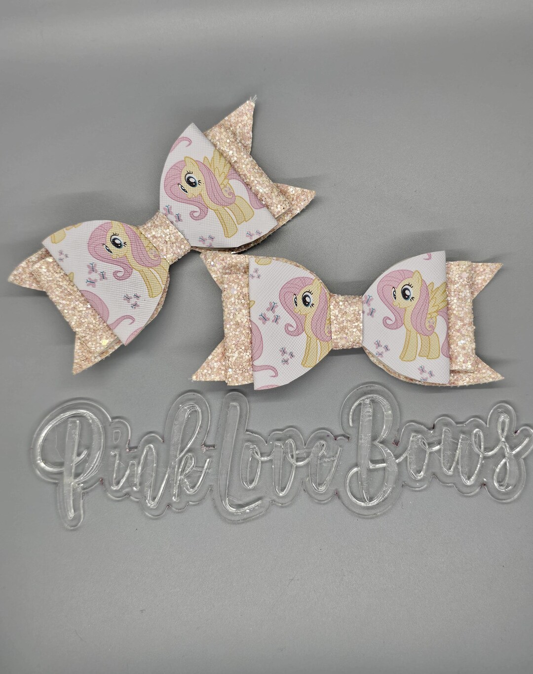 My Little Pony Hair Bows Piggy Tale Hair Bows Glitter Bow - Etsy