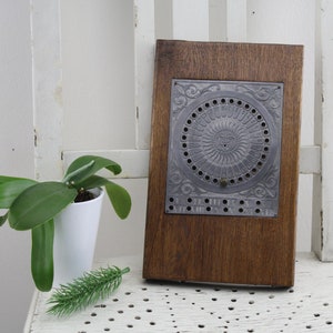 Vintage. Sun Calendar From Lead and Wood Vintage Wall - Etsy