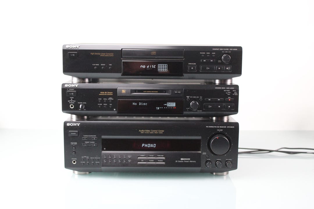 Sony Music System Audio Video Mini Disc-controllerset - Etsy België