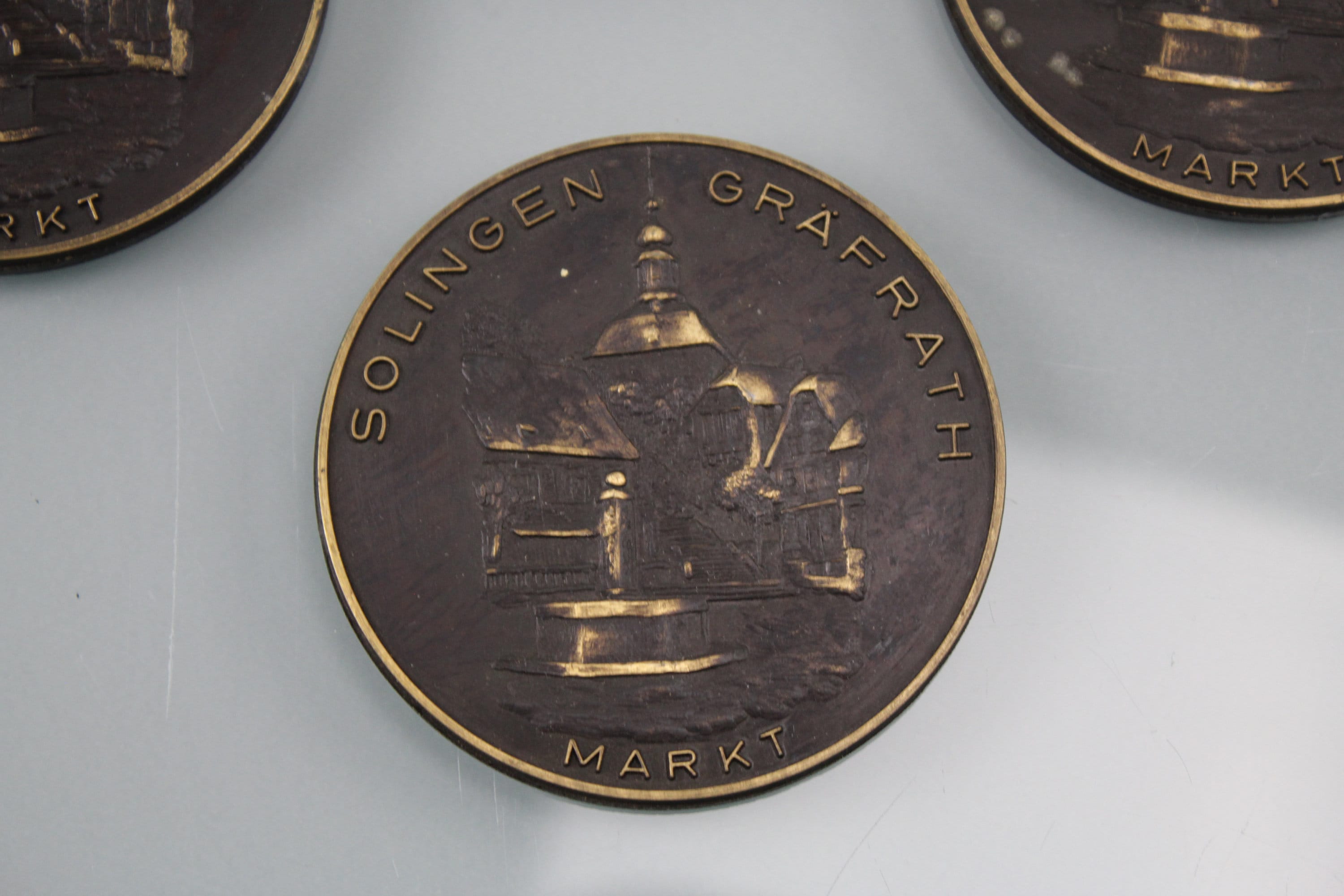 Vintage. 7 Piece Coaster Set 50s Bronze Coasters Serving - Etsy