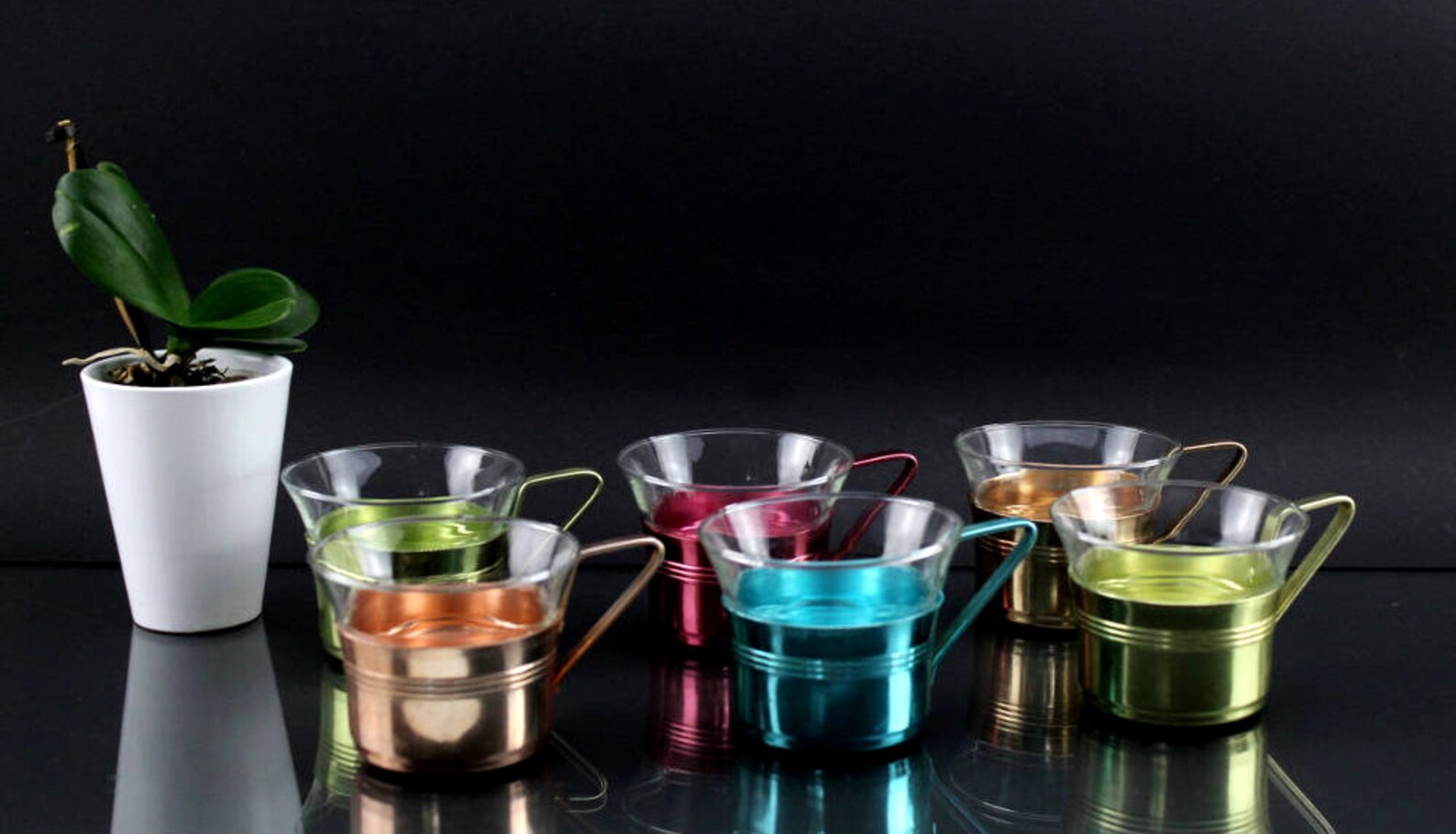 Vintage. Extravagant Tea Glasses Set of 6 Pieces With Fine | Etsy