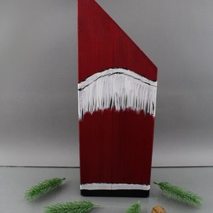 Vintage. Wooden Block Santa Claus Painting on Wood Height: 45 Cm ...